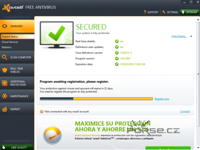 Avast antivirus ke stažení zdarma 2013